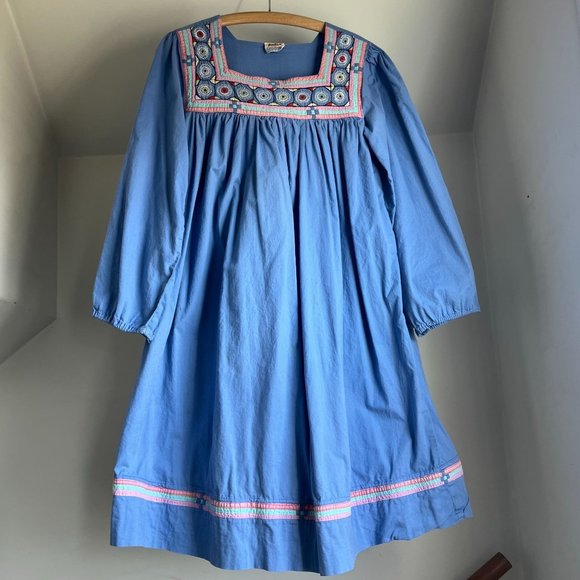 Dresses | Vintage 10 Cotton Quilted Embroidered Bohemian Tent Smock ...
